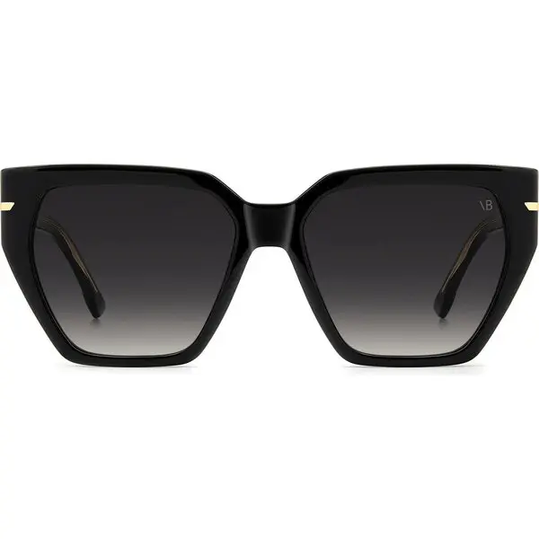 Victoria Beckham 57mm Gradient Square Sunglasses - Black/dark Grey Sf