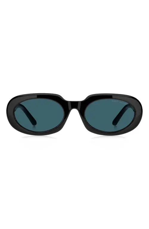 Marc Jacobs 53mm Oval Sunglasses - Black/blue