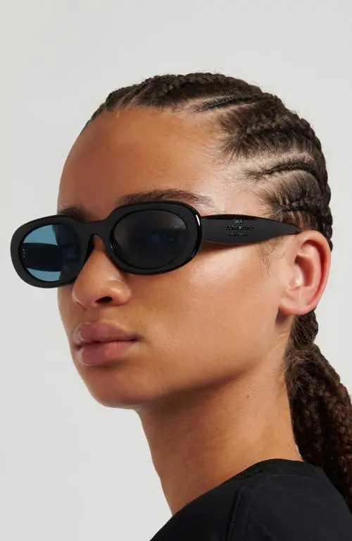 Marc Jacobs 53mm Oval Sunglasses - Black/blue