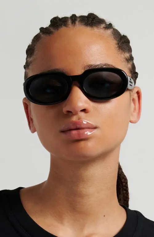 Marc Jacobs 53mm Oval Sunglasses - Black/blue