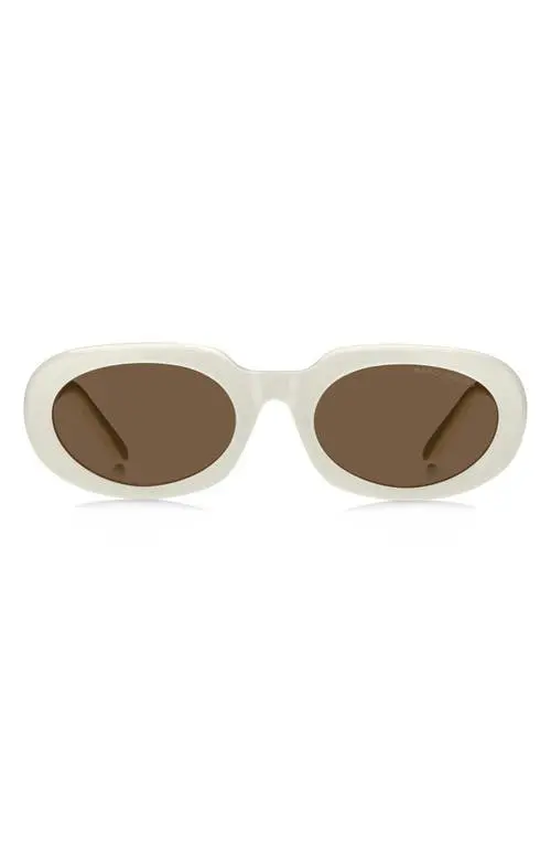 Marc Jacobs 53mm Oval Sunglasses - Ivory/brown