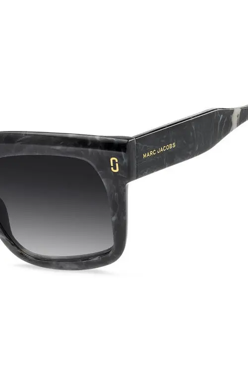 Marc Jacobs 53mm Square Sunglasses - Grey Marble/dark Grey