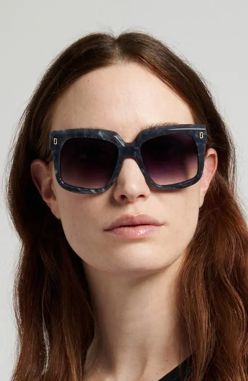 Marc Jacobs 53mm Square Sunglasses - Grey Marble/dark Grey