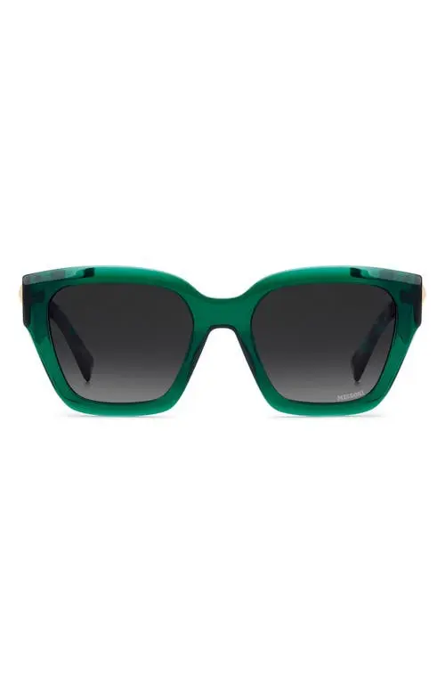 Missoni 53mm Square Sunglasses - Green/dark Grey