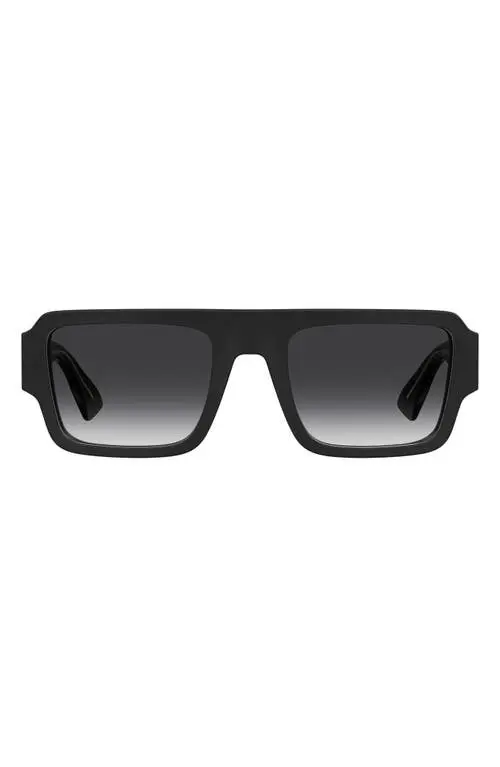 Moschino 54mm Flat Top Sunglasses - Black/dark Grey Sf
