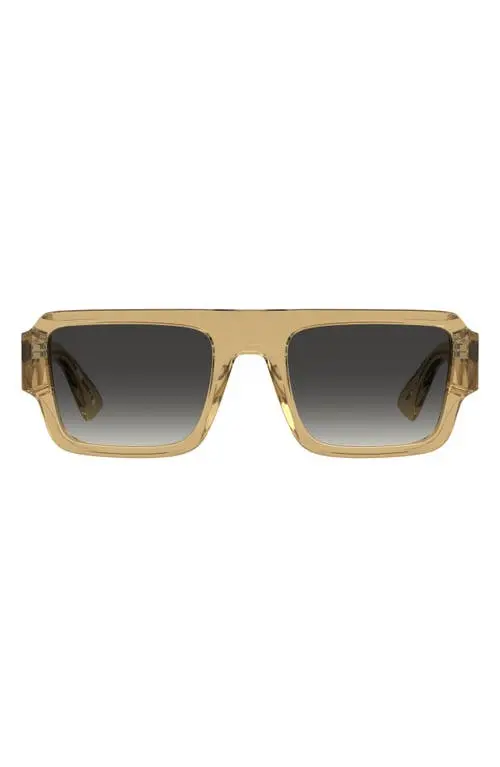 Moschino 54mm Flat Top Sunglasses - Champagne/dark Grey Sf