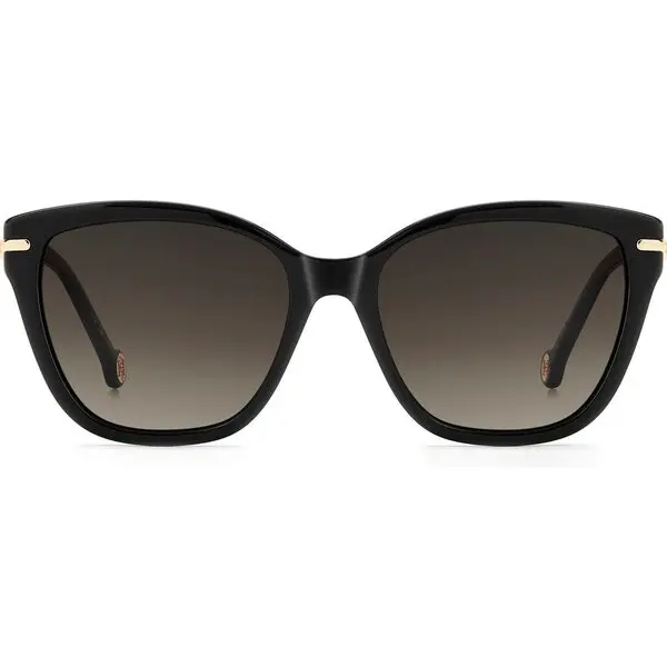 Carolina Herrera 55mm Gradient Cat Eye Sunglasses - Black/brown Sf