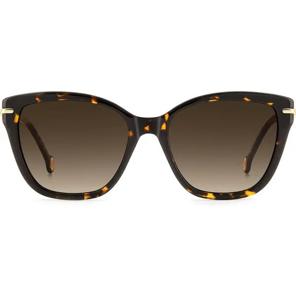 Carolina Herrera 55mm Gradient Cat Eye Sunglasses - Havana/brown Sf