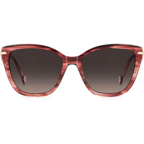 Carolina Herrera 55mm Gradient Cat Eye Sunglasses - Red Horn/brown Sf