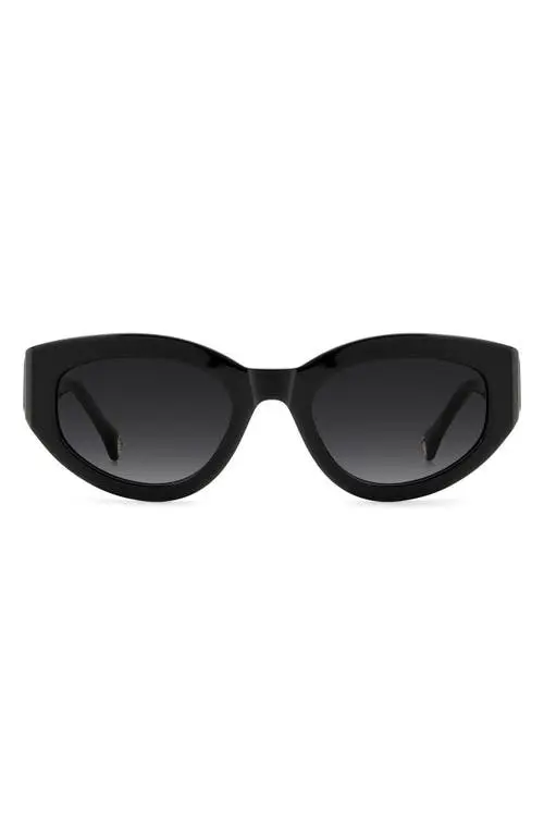 Carolina Herrera Her 52mm Gradient Oval Sunglasses - Black/dark Grey Sf
