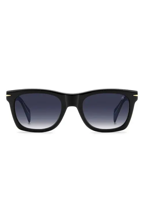 DB EYEWEAR BY DAVID BECKHAM 53mm Rectangular Sunglasses - Black/dark Blue Sf