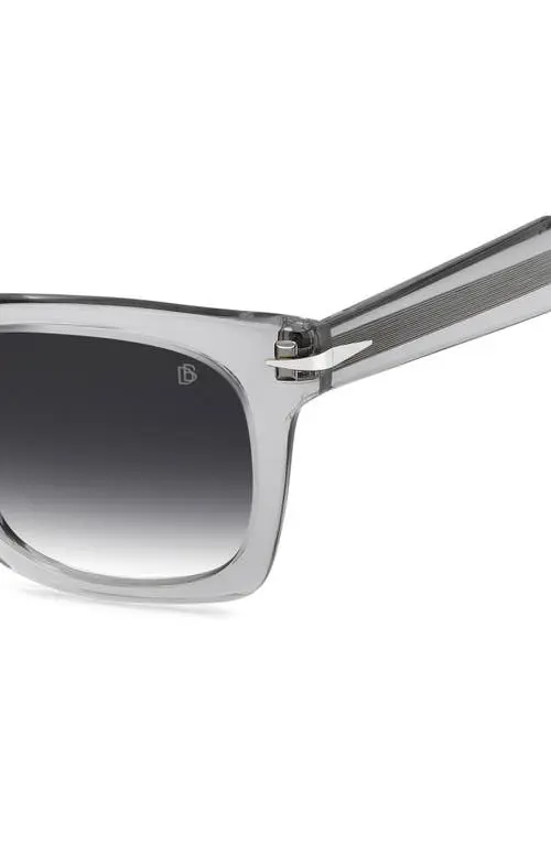 DB EYEWEAR BY DAVID BECKHAM 53mm Rectangular Sunglasses - Grey/dark Grey Sf