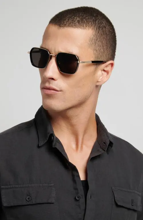 DB EYEWEAR BY DAVID BECKHAM 53mm Square Sunglasses - Gold Black/grey
