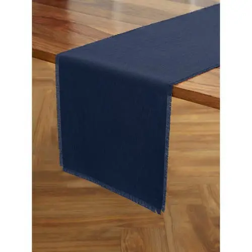 Solino Home Linen Table Runner For Dining Table - Navy
