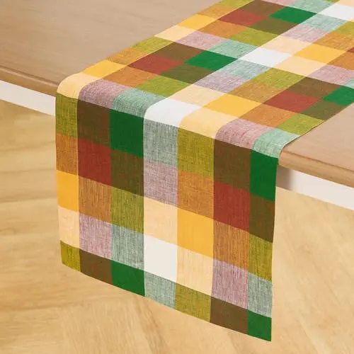 SOLINO HOME Linen Table Runnerbuffalo Check - Fall Check