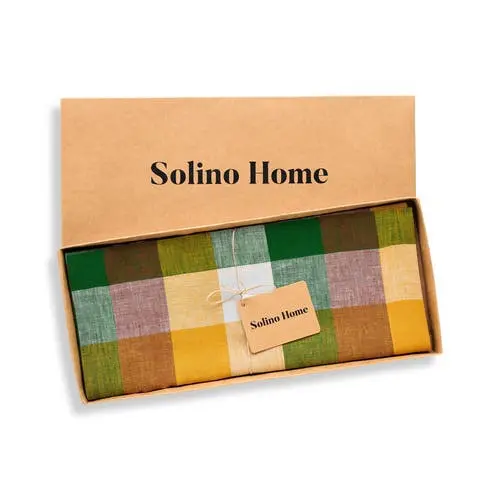 Solino Home Linen Table Runner For Dining Table - Fall Check