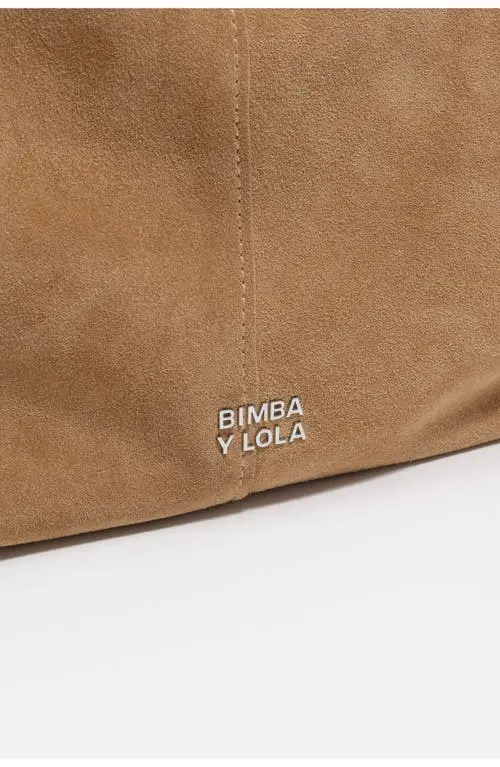 Bimba Y Lola Large Split Leather Shopper Bag - Natural