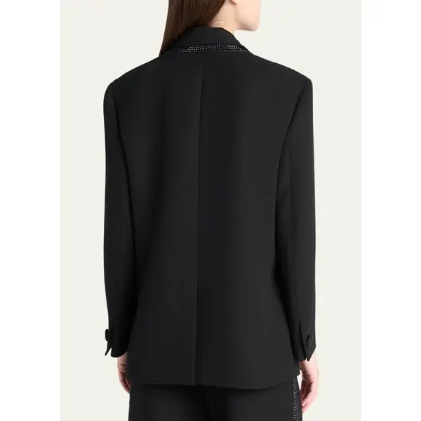 Giorgio Armani Beaded Silk Tuxedo Jacket