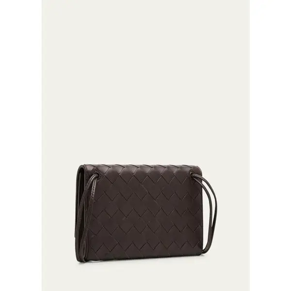 Bottega Veneta Andiamo Leather Pouch - Ecru