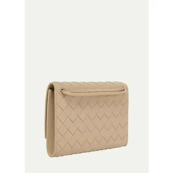 Bottega Veneta Andiamo Leather Pouch - Ecru