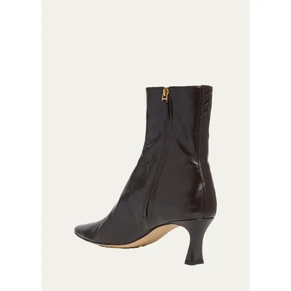 Bottega Veneta Sofia Leather Ankle Boots - Fondant