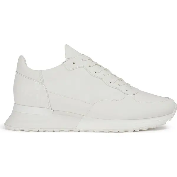 MALLET Popham Tumbled Leather Sneakers - Triple White