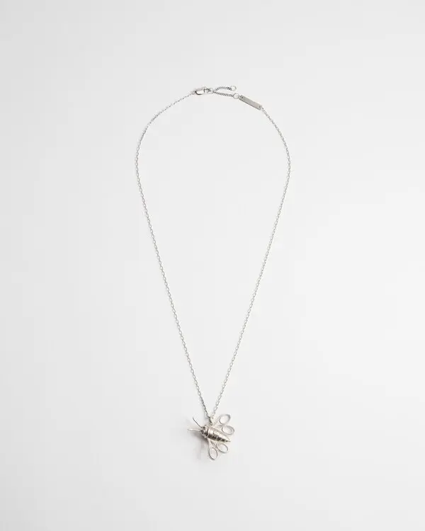 Dior Couture Charms Bee Pendant Necklace - Silver