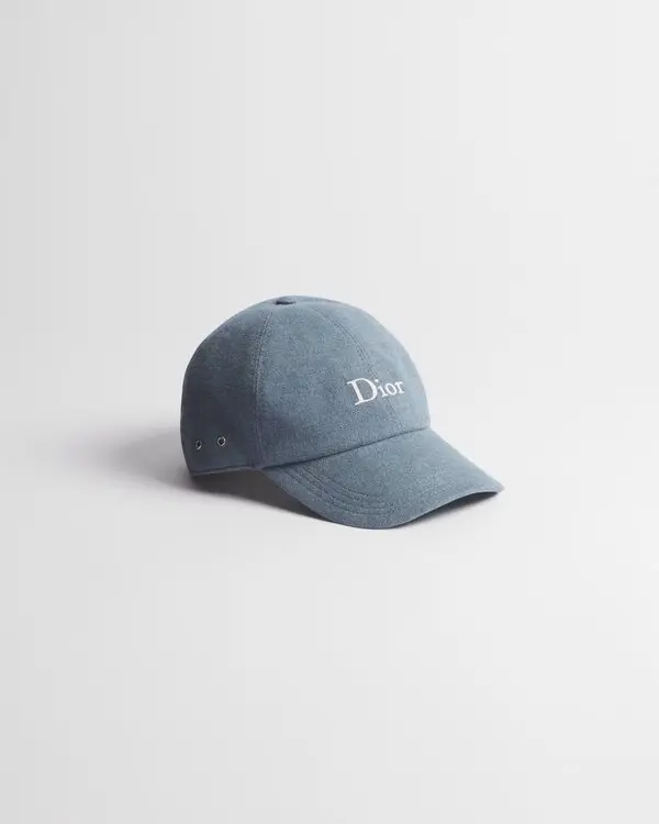 Dior Cap - Blue Stonewashed Cotton Flannel