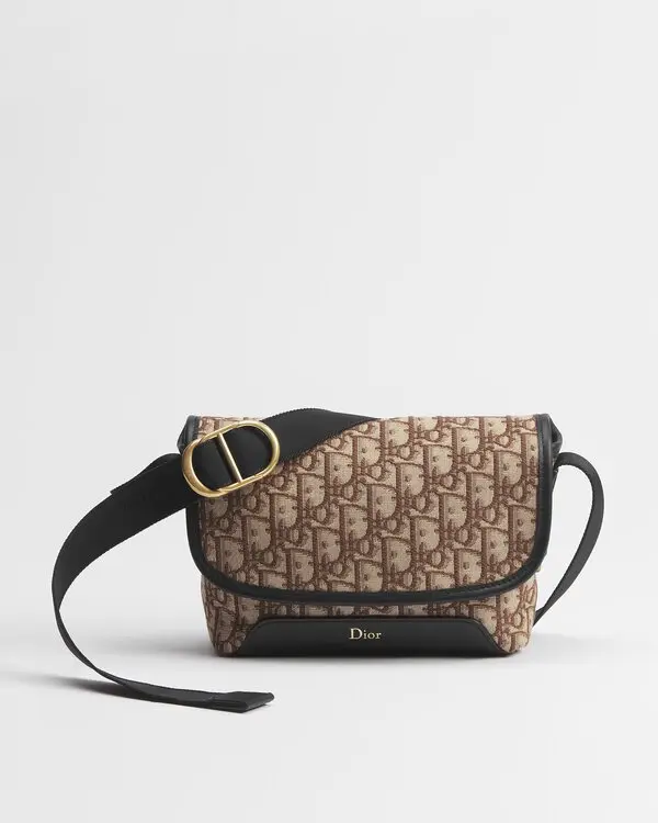 Dior Jett Mini Messenger Bag - Brown Dior Oblique Jacquard