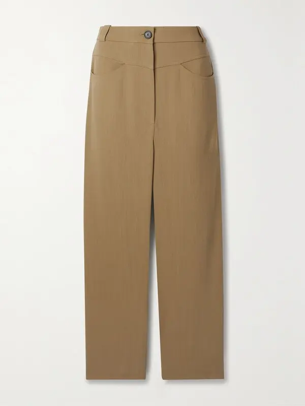 Khaite Preen Piqué Wide-leg Pants