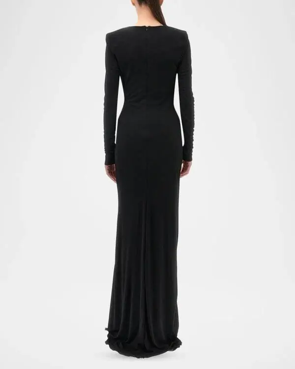 Roberto Cavalli Draped Crepe Jersey Gown