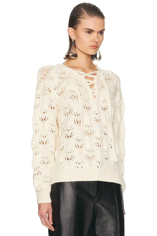 Isabel Marant Wendy Lace-up Knit Sweater