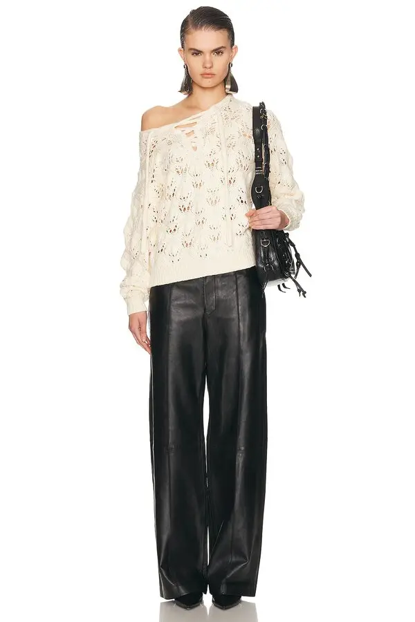 Isabel Marant Étoile Wendy Lace-up Knit Sweater - Ecru