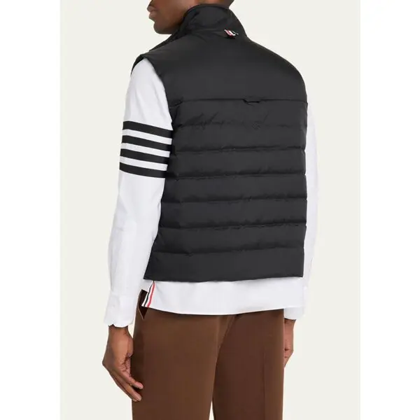 Thom Browne Shiny Ripstop 4-bar Down Vest