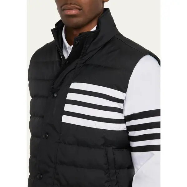 Thom Browne Shiny Ripstop 4-bar Down Vest