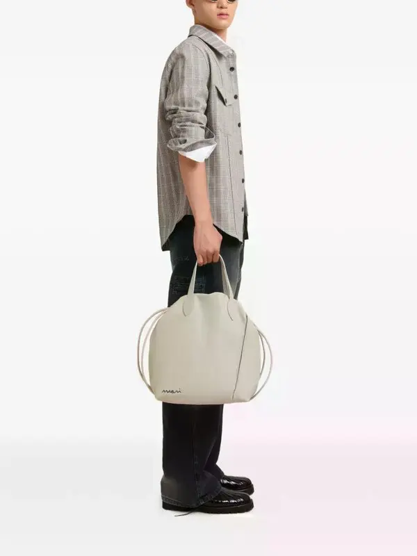 Marni Leather Backpack - Grey