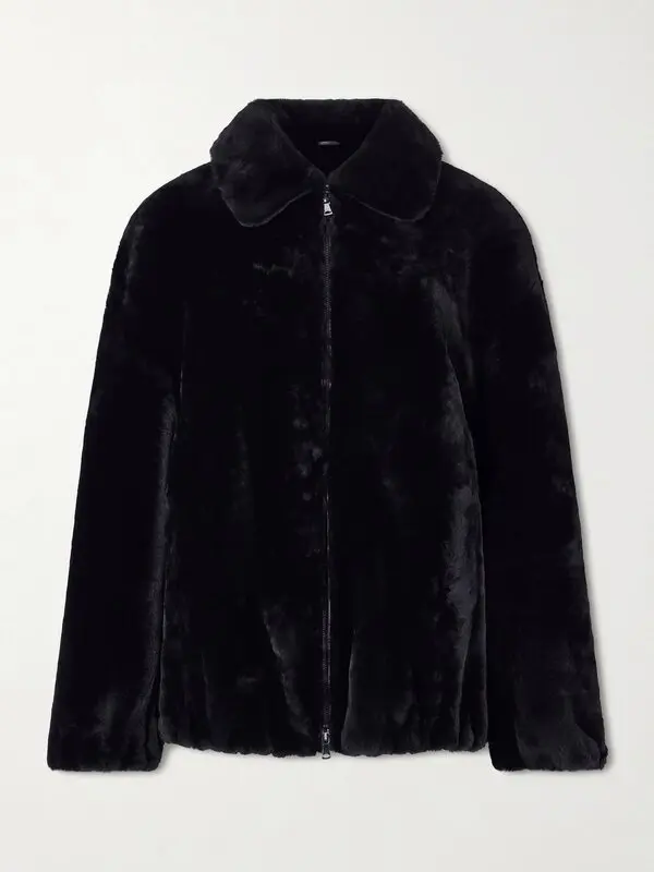 Nour Hammour Shearling Bomber Jacket