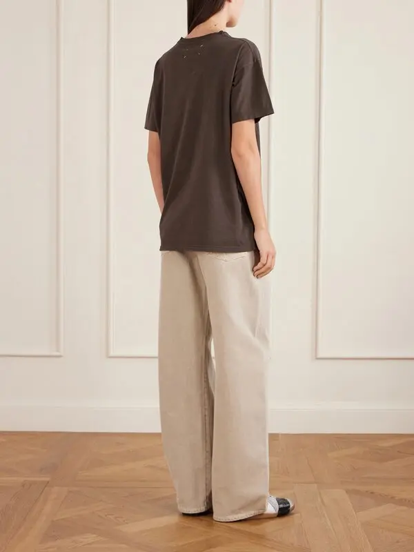 MAISON MARGIELA Numerical Printed Cotton-jersey T-shirt - Brown