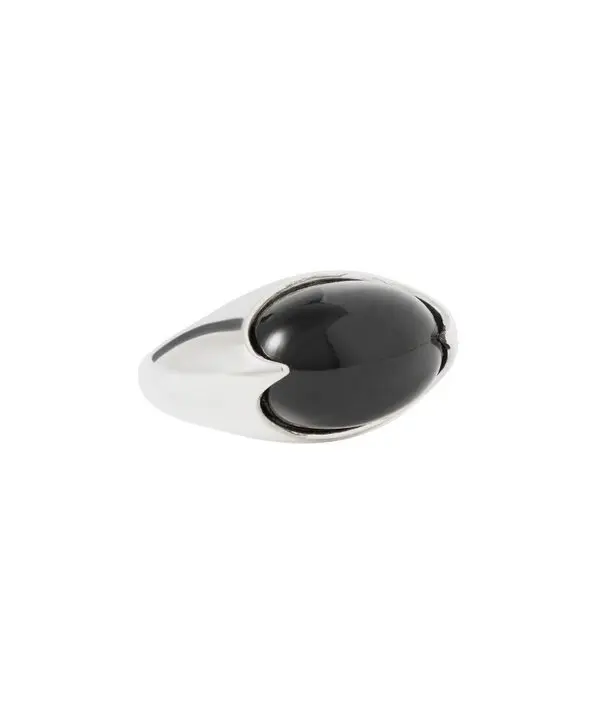 LOREN STEWART Orb Agate Ring - Black