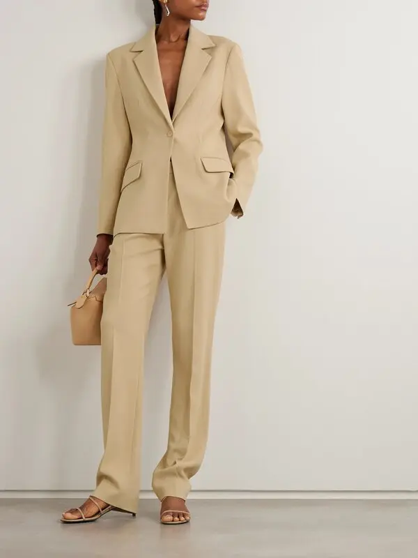 JOSEPH Colburn Cady Straight-leg Pants - Neutrals