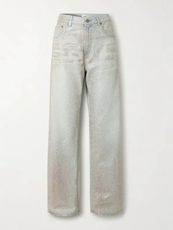 HAIKURE Bonnie Glam Glittered Straight-leg Jeans - Blue