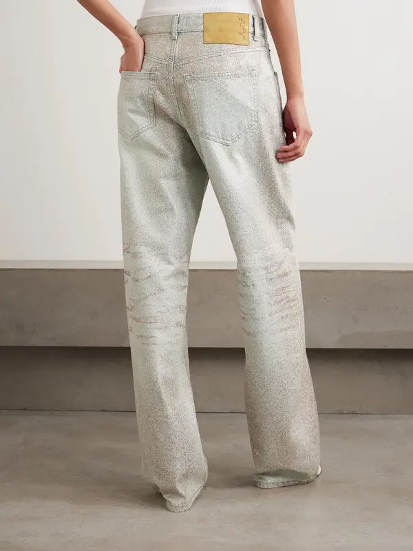 HAIKURE Bonnie Glam Glittered Straight-leg Jeans - Blue