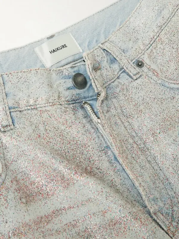 HAIKURE Bonnie Glam Glittered Straight-leg Jeans - Blue