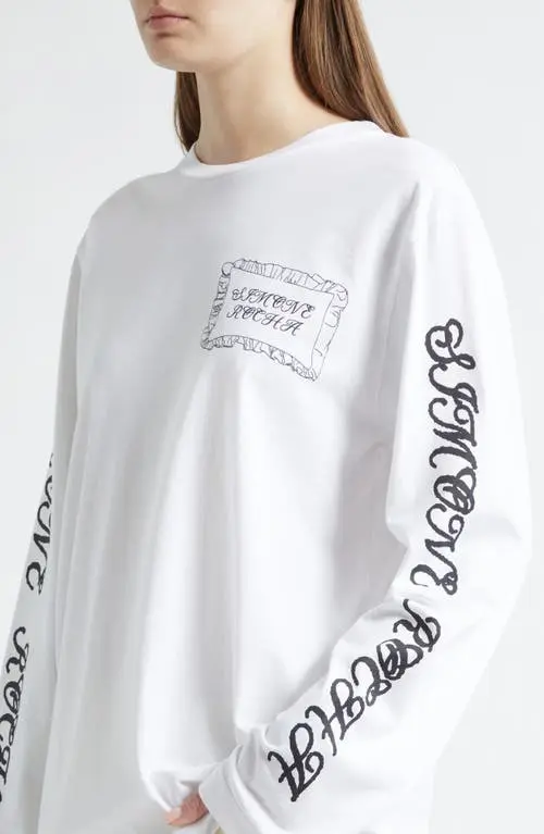 Simone Rocha Pillowcase Logo Print Long-sleeve T-shirt - White/black