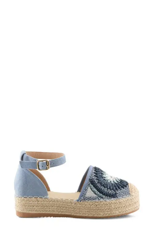 SPRING STEP SHOES Espadrille Platform Sandal - Blue Multi