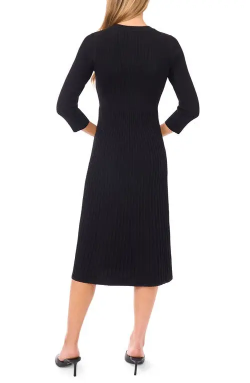 Halogen Flare Rib Knit Midi Dress