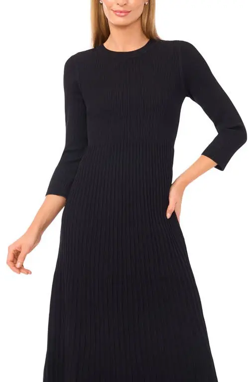 Halogen Flare Rib Knit Midi Dress
