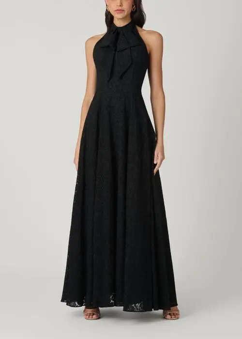 Shoshanna Floral Organza Halterneck Gown