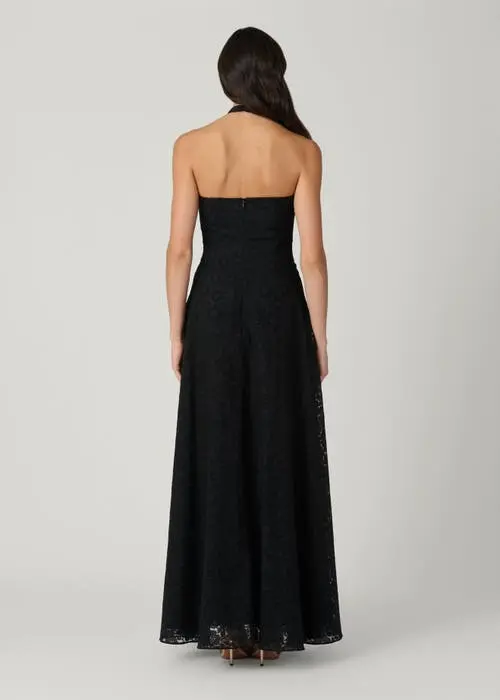 Shoshanna Floral Organza Halterneck Gown