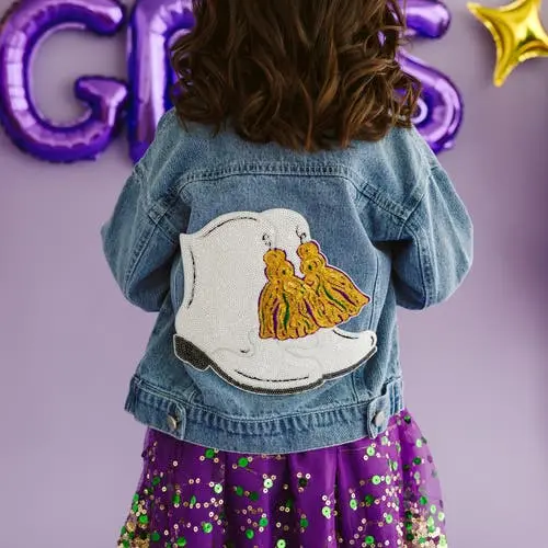 SWEET WINK Sequin Patch Jacket